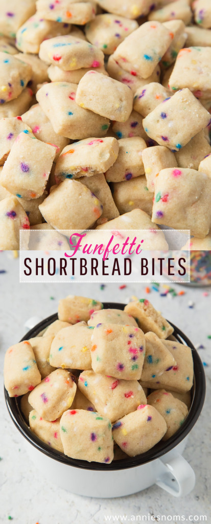Funfetti Shortbread Bites - Annie's Noms