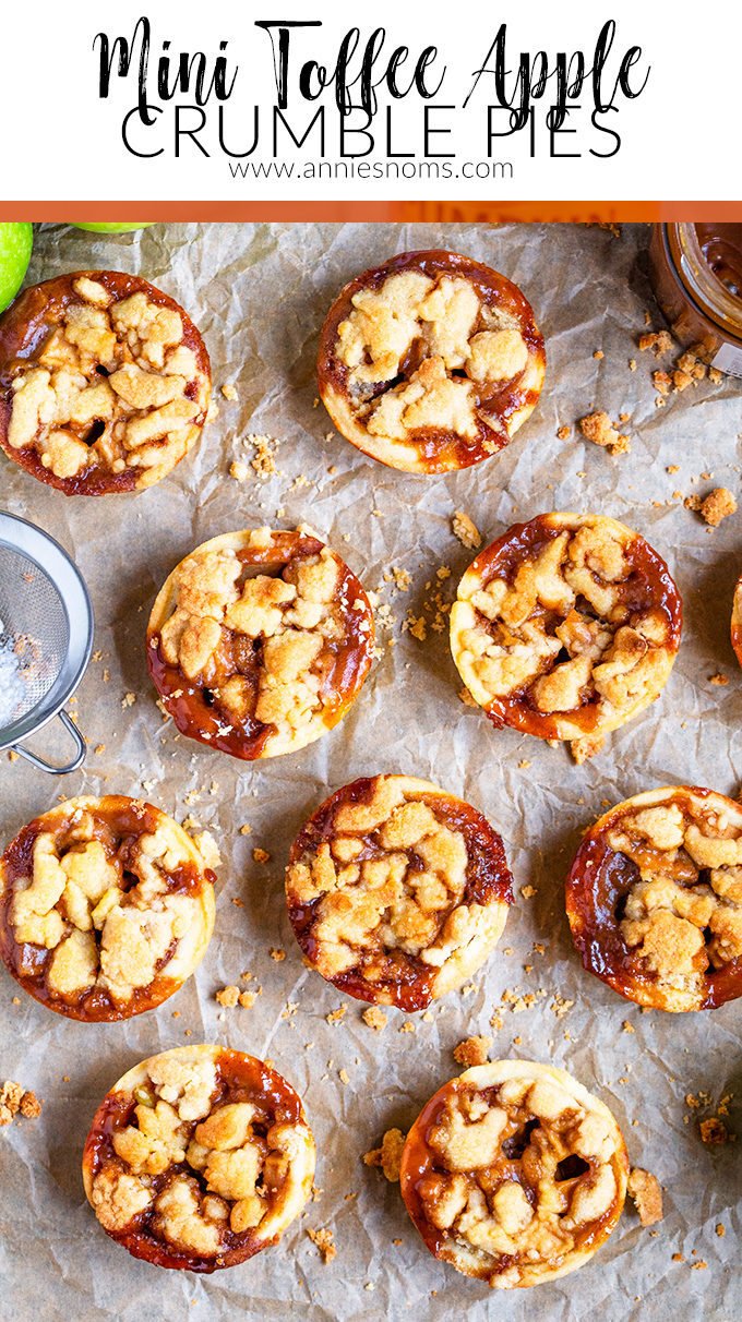 Mini Toffee Apple Crumble Pies - Annie's Noms