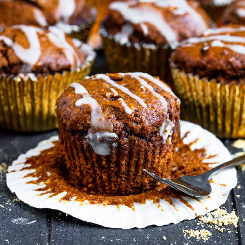 Pumpkin Gingerbread Muffins - Annie's Noms