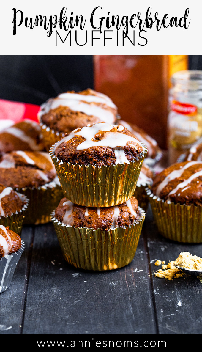 Pumpkin Gingerbread Muffins - Annie's Noms