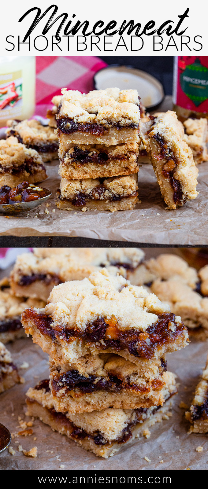 Mincemeat Shortbread Bars - Annie's Noms