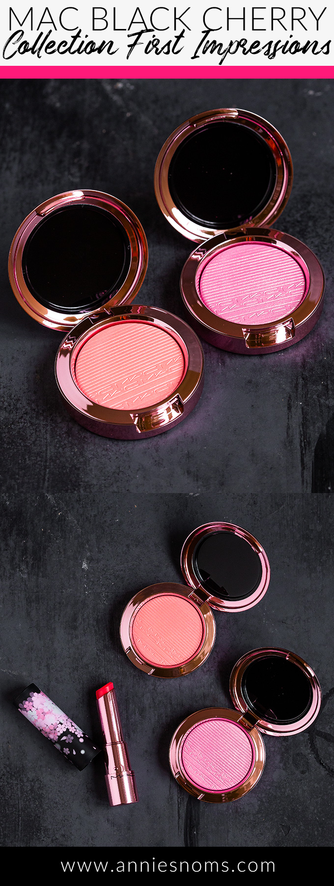 MAC Black Cherry Collection Swatches and First Impressions - Annie's Noms